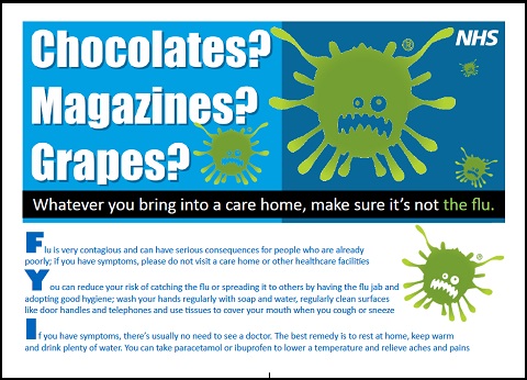 Flu Poster for Care Homes - Infection Prevention Control