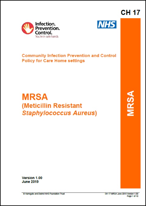 MRSA Policy for Care Home settings - Infection Prevention Control