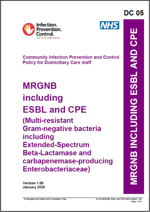 MDRO including ESBL and CPE Policy for Domiciliary Care staff ...