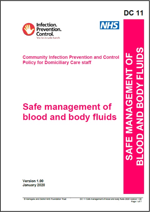 Safe management of blood and body fluids Policy for Domiciliary Care ...