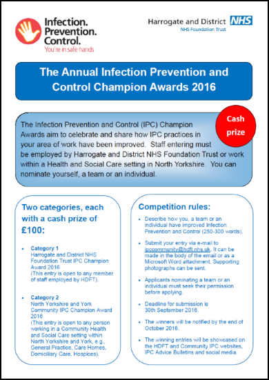 EXCITING OPPORTUNITY TO SHARE GOOD PRACTICE AND WIN £100! - Infection ...